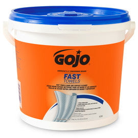 GOJO® 130 Wipe Bucket Clear GOJO® Fresh Citrus Scented Hand Cleaner Wi