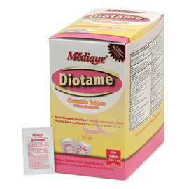 Medique® Diotame Antacid/Diarrhea Relief Tablets (2 Per Pack, 250 Pack
