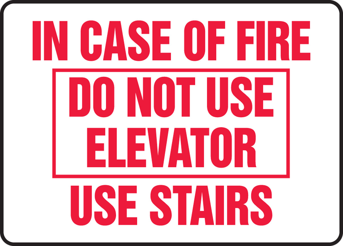 Accuform® 10" X 14" Red And White Aluma-Lite™ Safety Signs "IN CASE OF