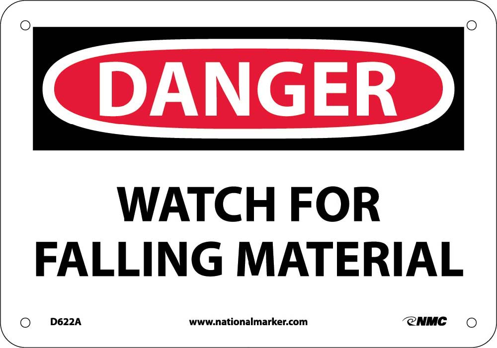 Danger Watch For Falling Material Sign