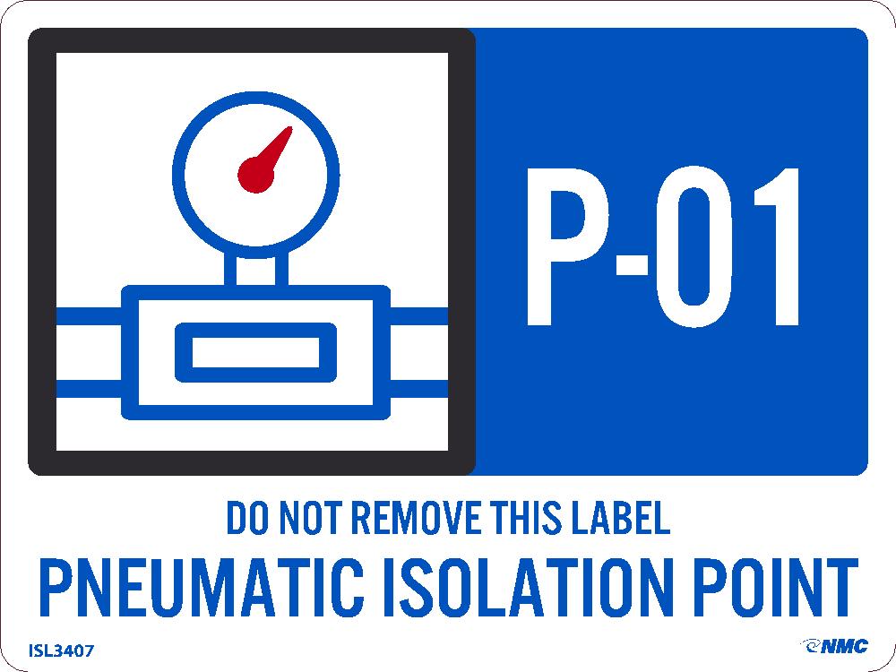 Energy Isolation, Pneumatic Isolation Point, Labels, 3X4, Ps Vinyl, 2