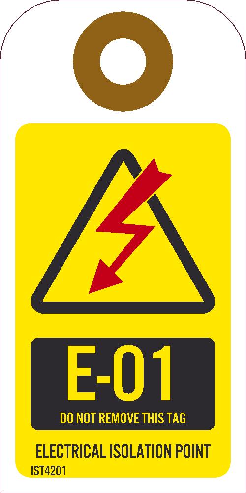 Energy Isolation, Electrical Isolation Point, Tags, 4X2, .015 Unrip Vi