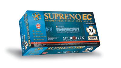 Microflex - Blue Supreno EC Nitrile Powder-Free Disposable Gloves, Tex